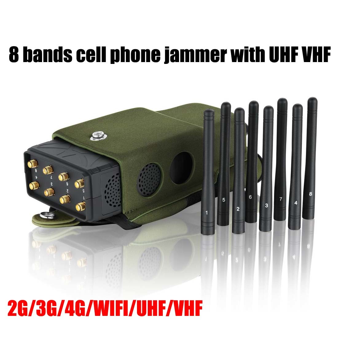 Full Bands All In One Cellular Signal Jammer 12 Antennas Blocking GPS ...